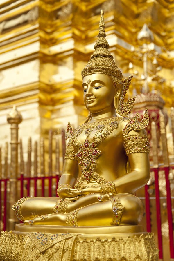 Gold Buddha stock photo. Image of landmark, culture, bangkok - 23171106