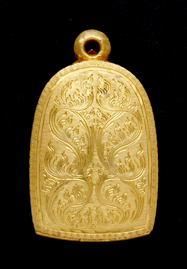 Gold Buddha amulet locket stock photo. Image of buddha - 21650448