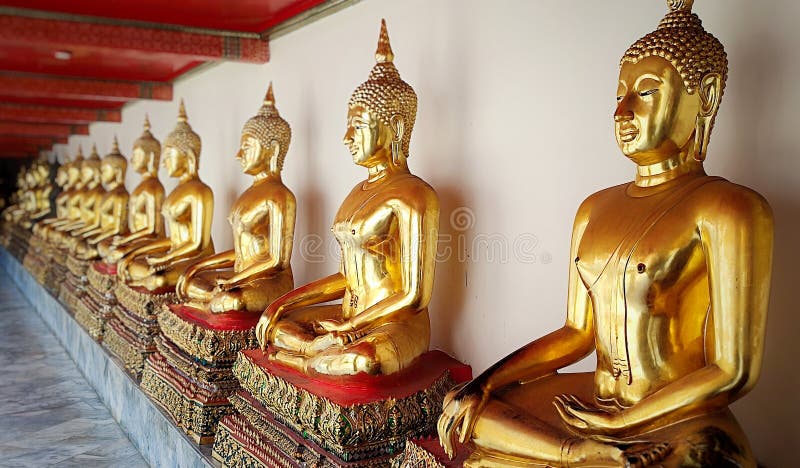 Gold Budha Statue stock image. Image of background, budha - 279089923