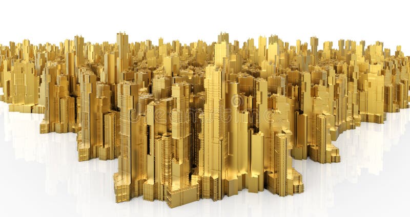 Gold building stock illustration. Illustration of building - 80069357