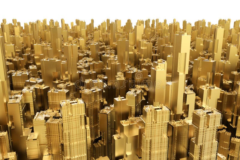 Gold building stock illustration. Illustration of building - 80069357