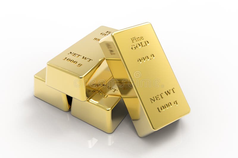 Gold bullion, gold bars stock illustration. Illustration of rich - 83002651