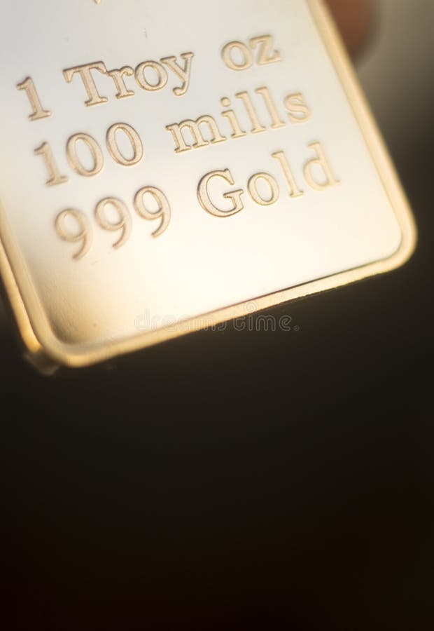 Gold bullion ingot bar stock image. Image of metal, luxury - 145934637