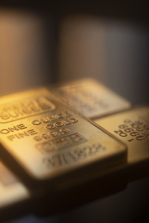 Gold bullion ingot bar stock image. Image of fine, exchange - 232959995
