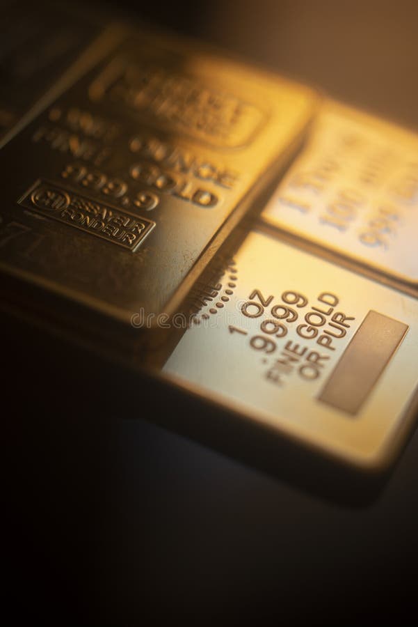Gold bullion ingot bar stock image. Image of bullion - 232960001