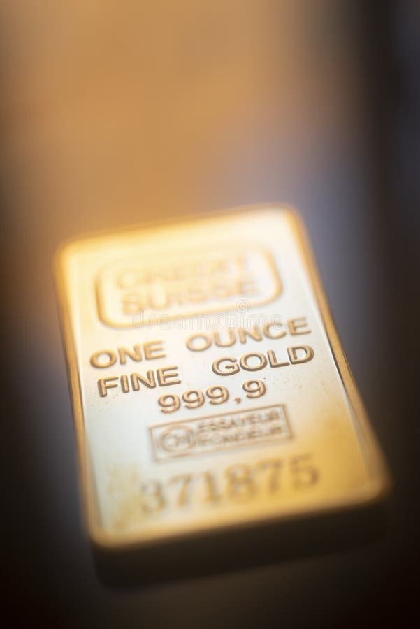 Gold bullion ingot bar stock photo. Image of golden - 232960008