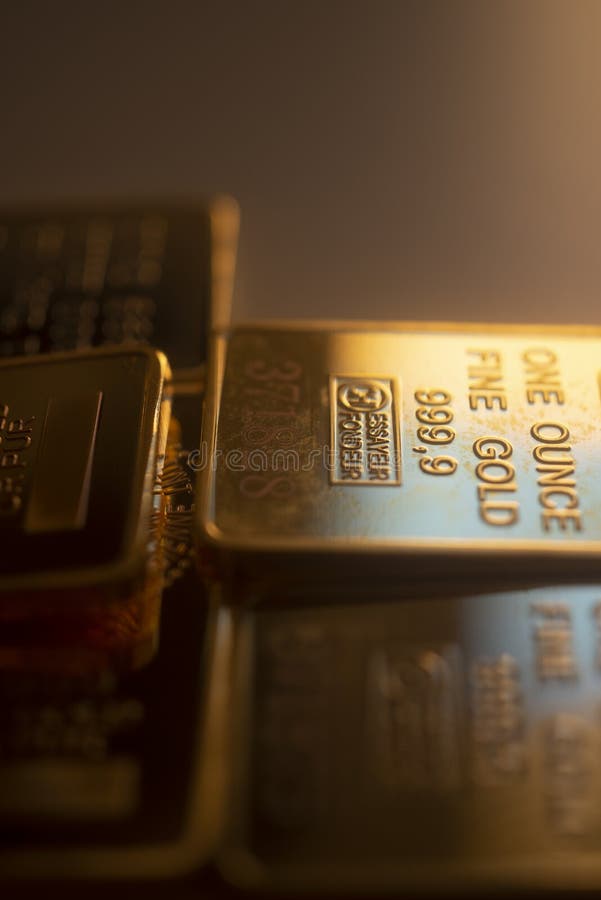Gold bullion ingot bar stock photo. Image of investment - 235488564