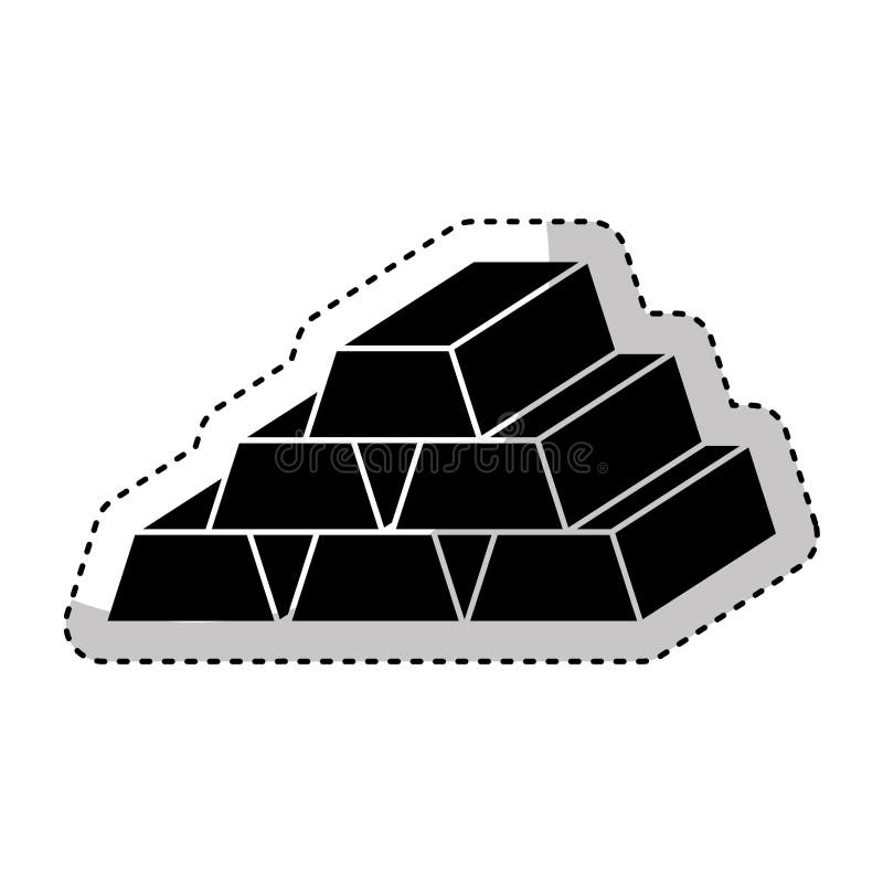 Gold bullion isolated icon stock illustration. Illustration of isolated ...