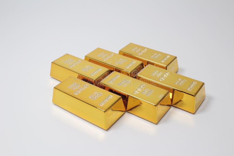 A Gold Bullion Stack. Set of Gold Bars Stock Image - Image of financial ...