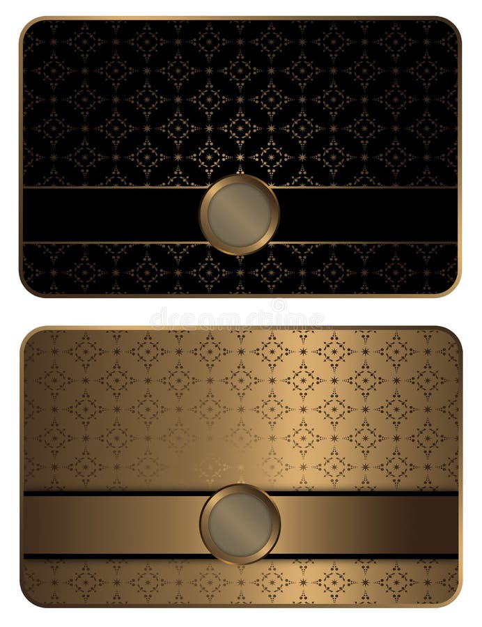Gold Business Card Template. Stock Illustration - Illustration of ...