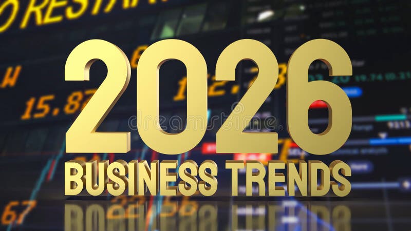 The Gold Business Trend 2026 for Business Concept 3d Rendering Stock ...