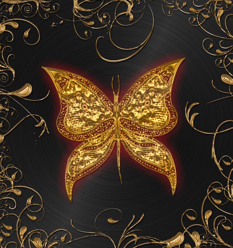 Gold Butterfly Stock Illustrations – 16,145 Gold Butterfly Stock ...
