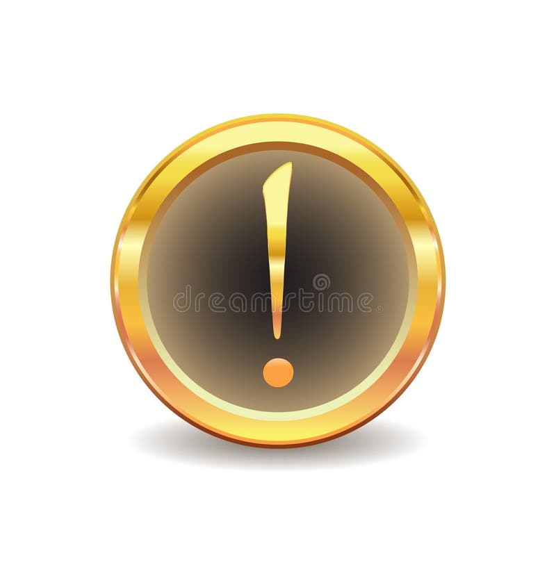 Gold button for web stock vector. Illustration of design - 6459603