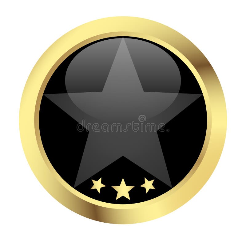 Gold button - template stock vector. Illustration of isolated - 88651005