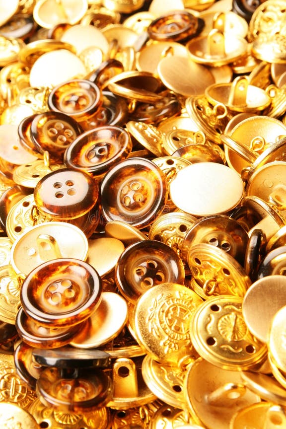 Gold buttons texture stock photo. Image of fastener, fasten - 4684624