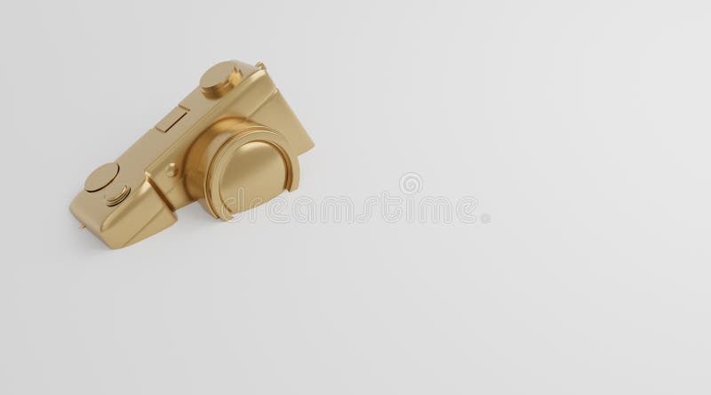 Gold camera #3 stock illustration. Illustration of exposure - 35048331