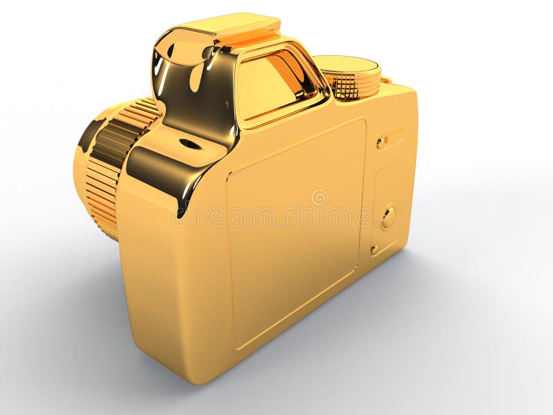 Gold camera #3 stock illustration. Illustration of exposure - 35048331