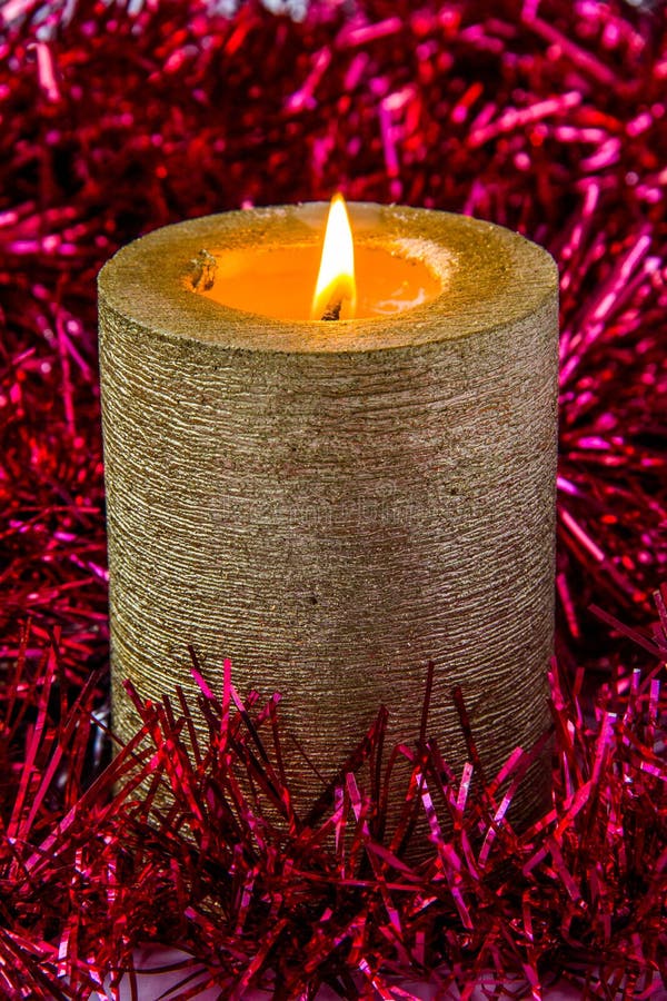 Gold candle stock image. Image of xmas, blaze, candle - 28048299