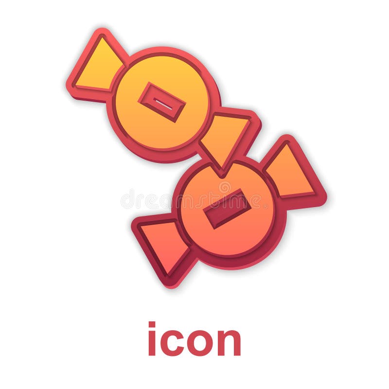 Gold Candy Icon Isolated on White Background. Vector Stock Vector ...