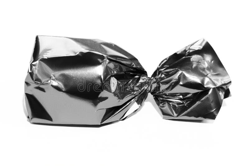 Silver candy isolated stock image. Image of wrapped - 187632955