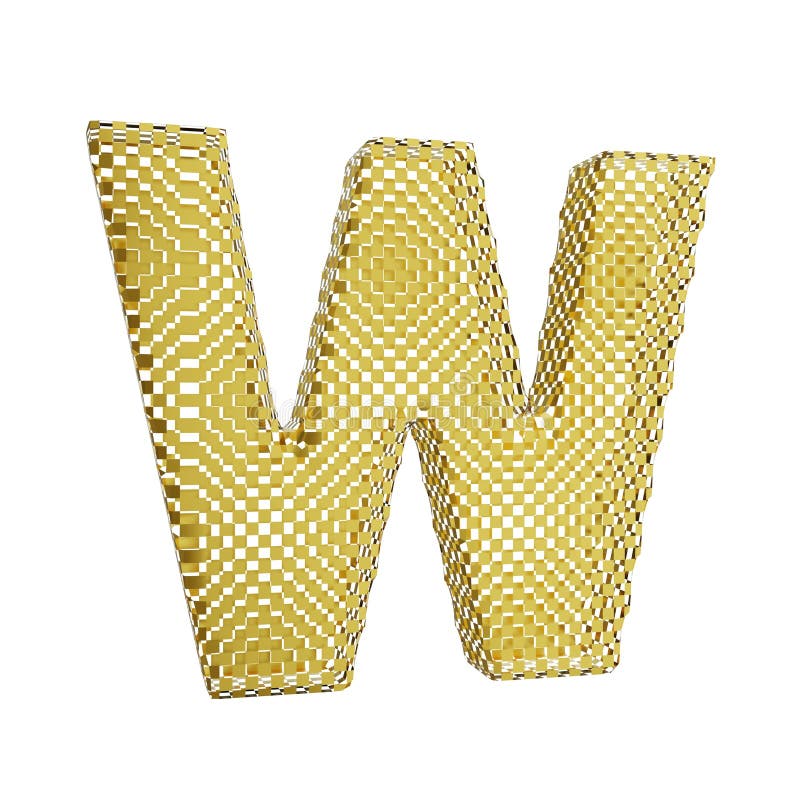 Gold Letter W