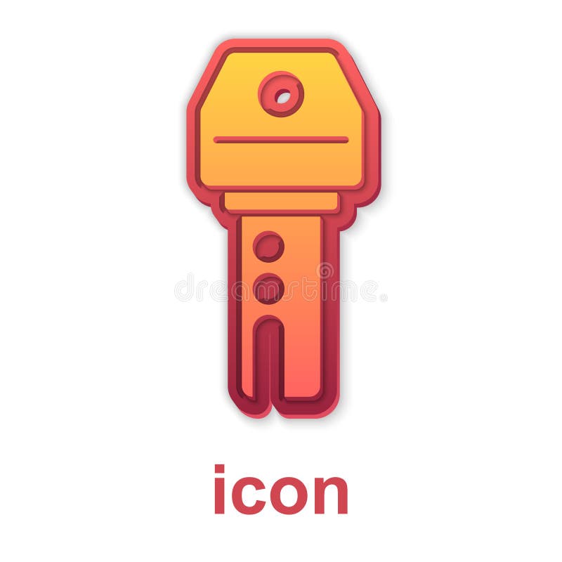 Gold Car Key with Remote Icon Isolated on White Background. Car Key and ...