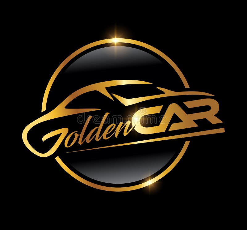 Gold Car Logo Vector icon stock vector. Illustration of template ...