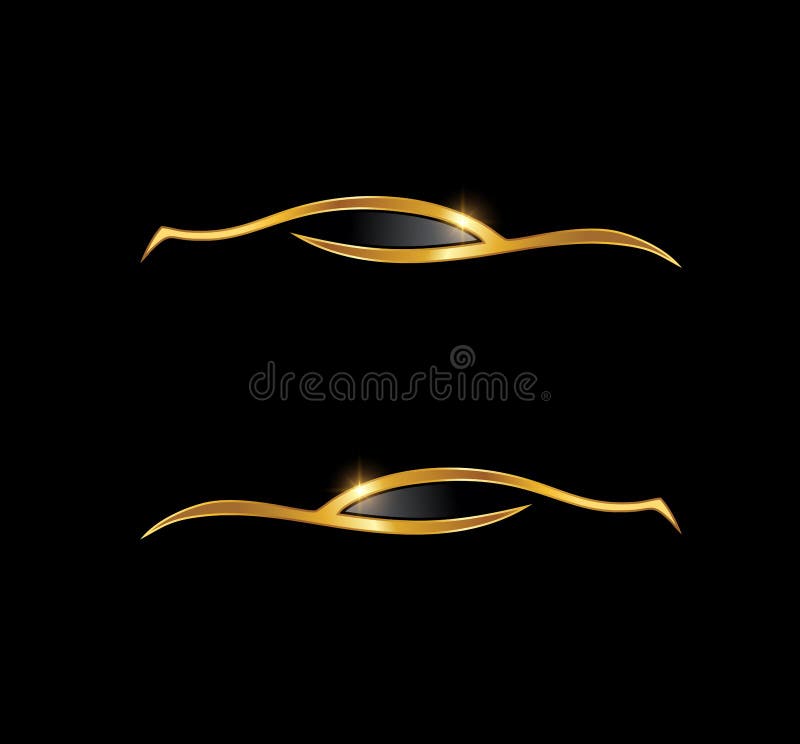 Gold Car Logo Vector icon stock vector. Illustration of corporate ...