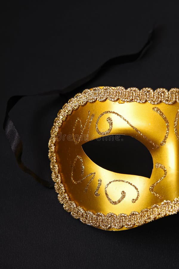 Gold carnival mask stock image. Image of face, carnival - 23851369