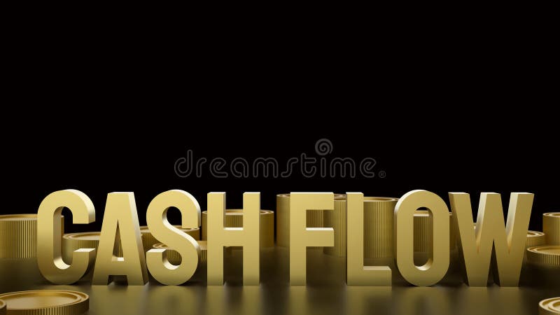 The Gold Cash Flow and Coins for Business Concept 3d Rendering Stock ...