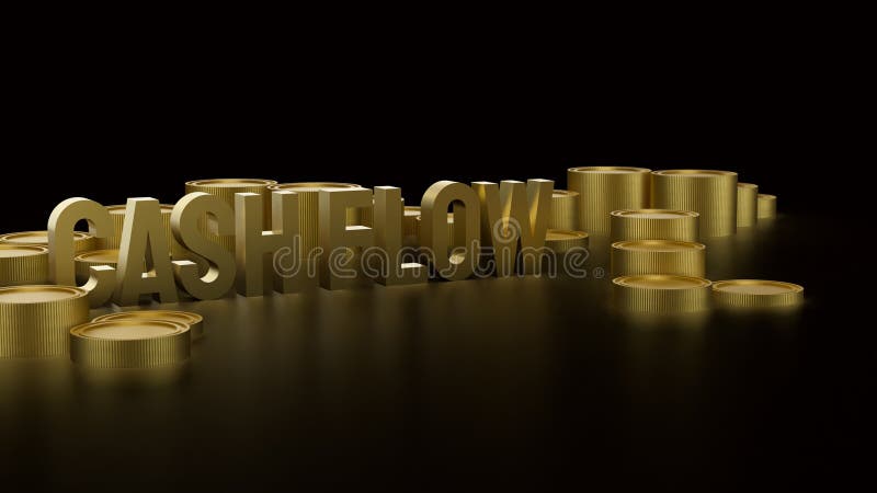 The Gold Cash Flow and Coins for Business Concept 3d Rendering Stock ...