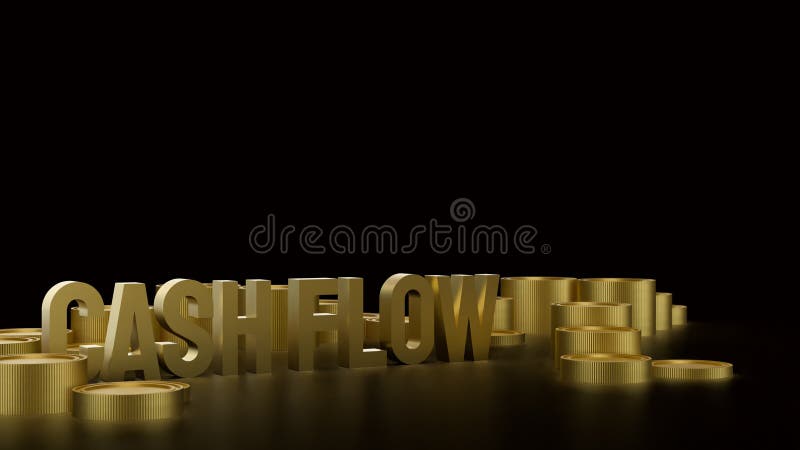 The Gold Cash Flow and Coins for Business Concept 3d Rendering Stock ...