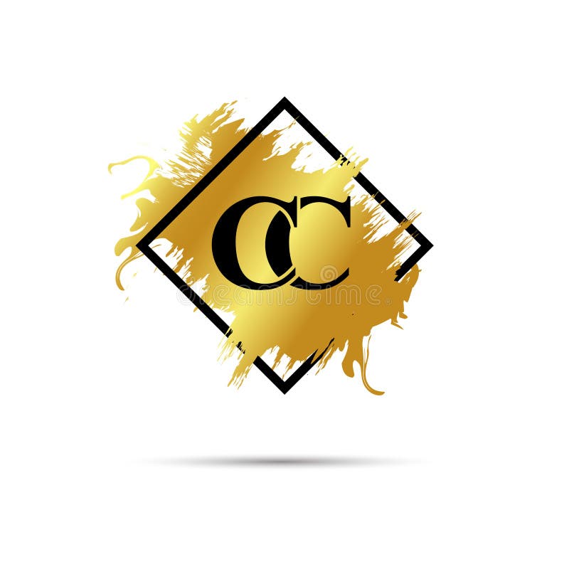 Gold CC Logo Symbol Vector Art Design Stock Vector - Illustration of ...