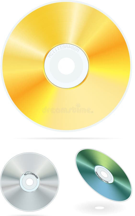 Gold CD stock vector. Illustration of information, circle - 6855157
