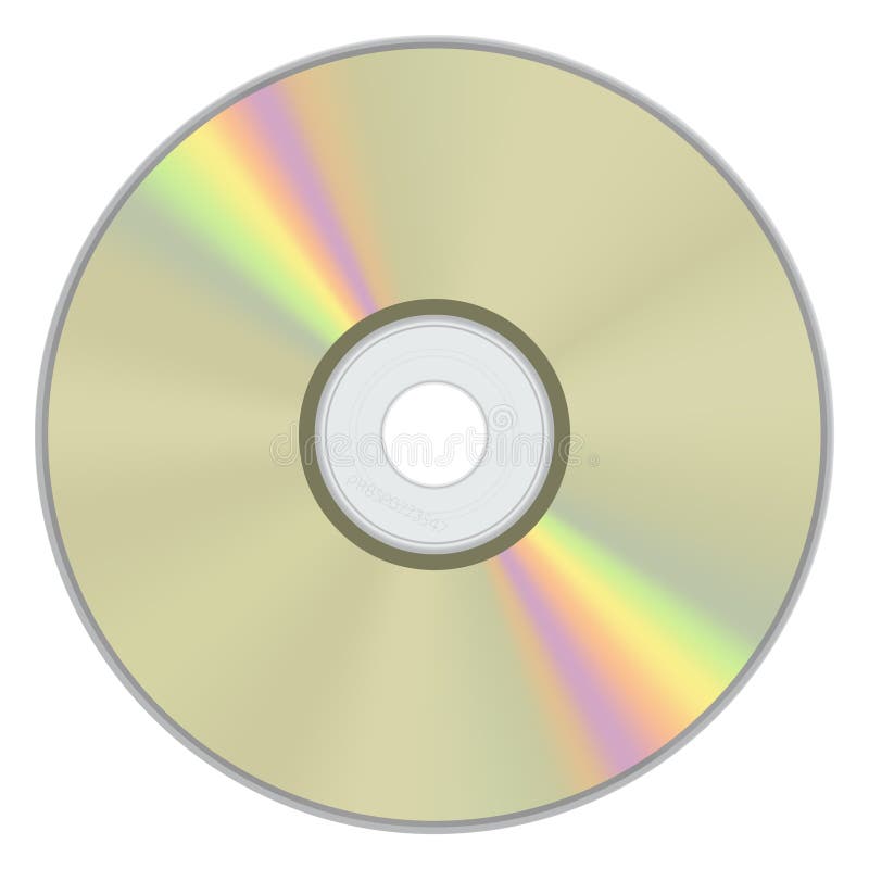 Gold CD Disk With Rainbow Color Stock Vector - Illustration of computer ...