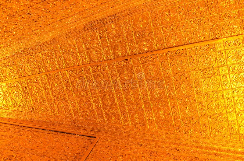 Gold Ceiling Texture Background Golden Antique Bright Stock Image ...