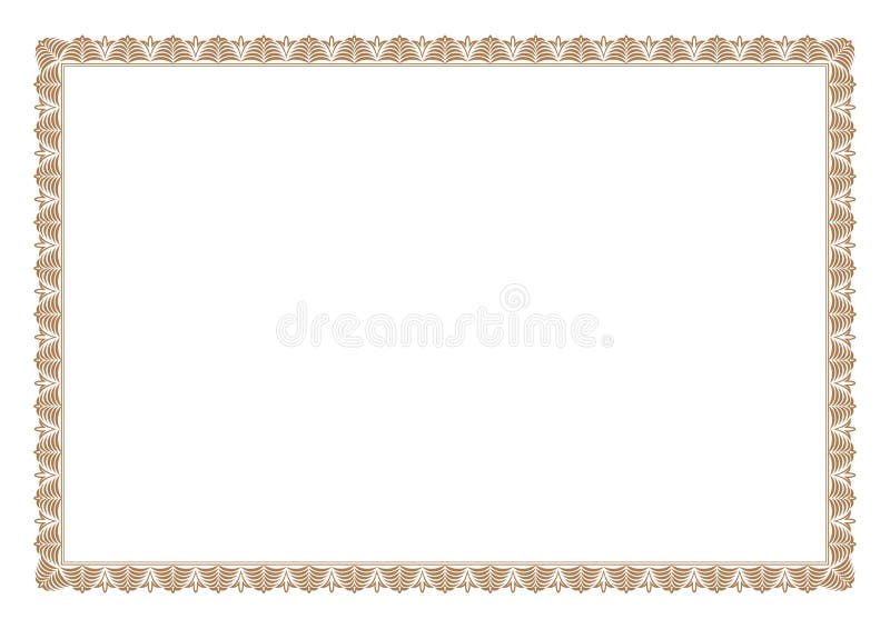 Gold Certificate of Appreciation Border Stock Vector - Illustration of ...