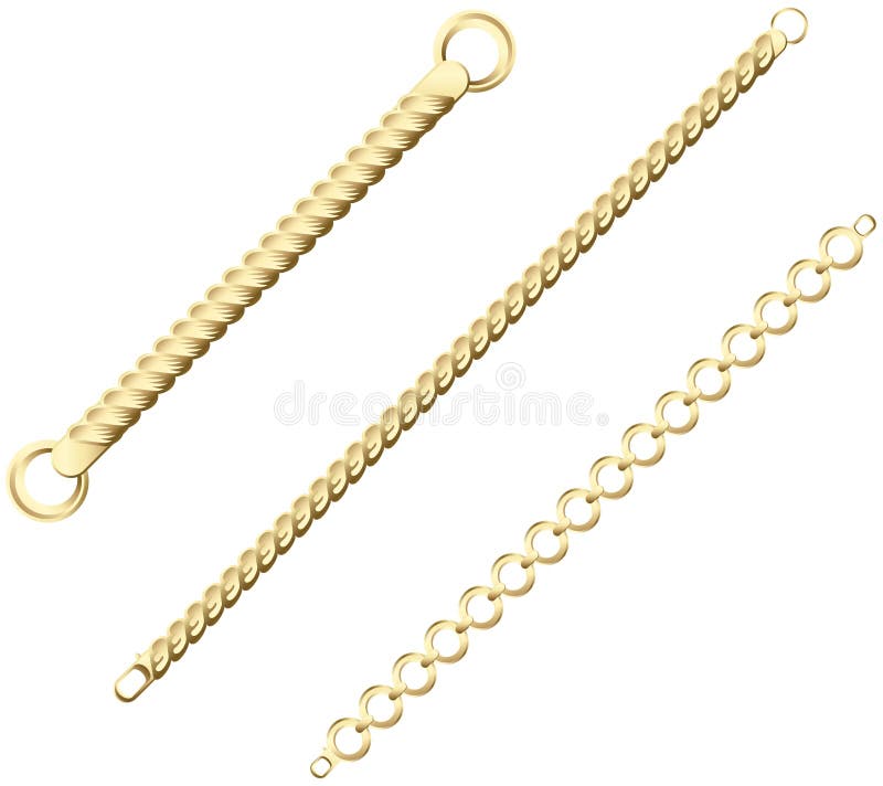 Gold chain stock vector. Illustration of elegant, stylish - 12030420