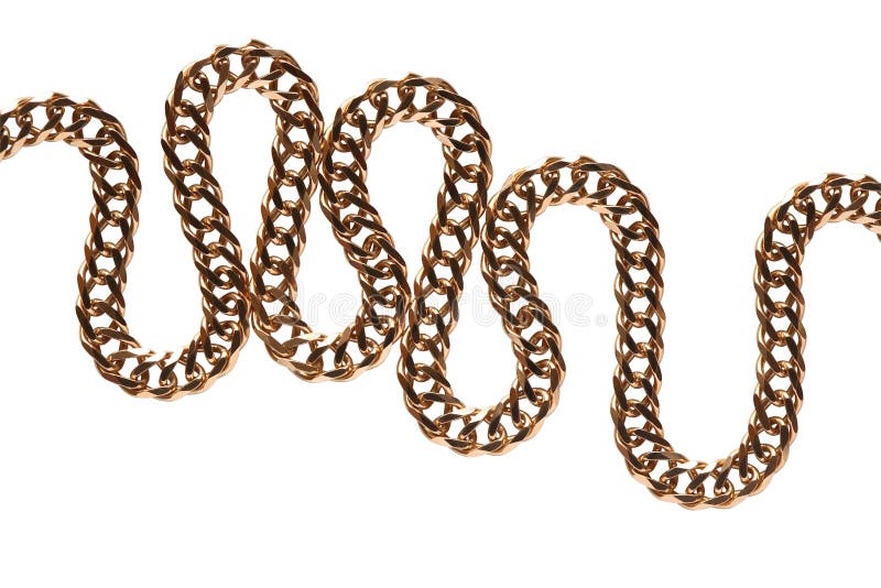 Gold Chain stock photo. Image of personal, curve, single - 45267390