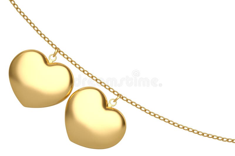 Gold Hearts Chain Stock Illustrations – 396 Gold Hearts Chain Stock ...
