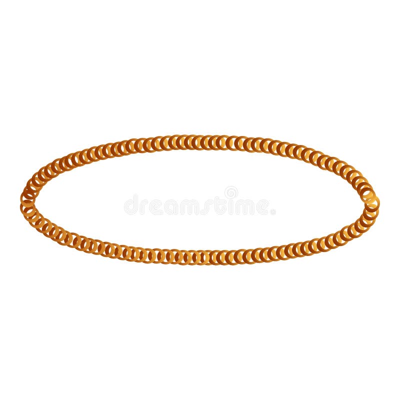 Gold Chain Icon, Cartoon Style Stock Vector - Illustration of icons ...