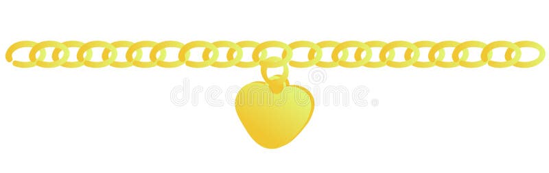 Gold Chain - Illustration stock vector. Illustration of necklace - 92354149