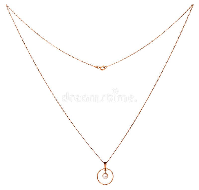 Gold chain isolated stock image. Image of pendant, golden - 96653919