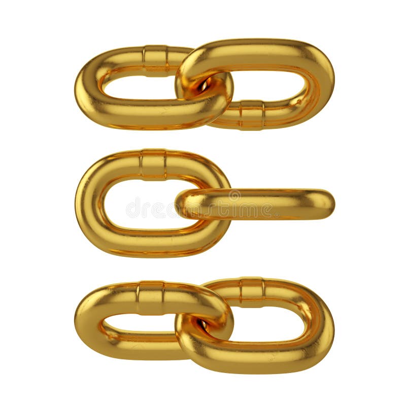 3d Gold chain stock illustration. Illustration of ingot - 39739278