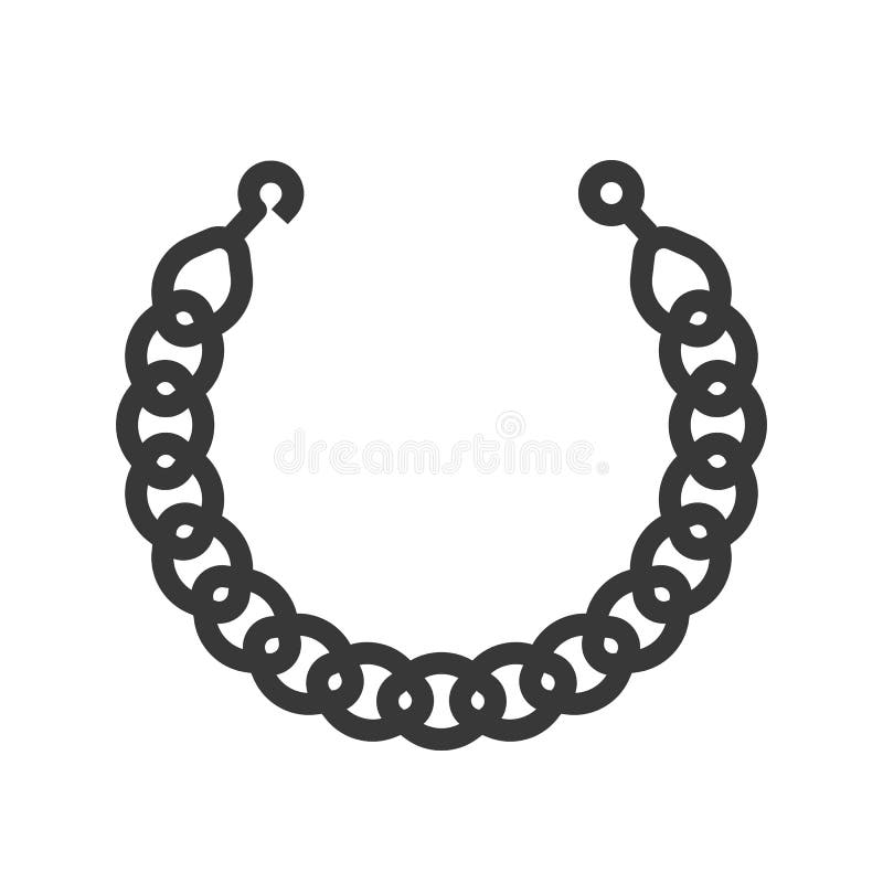 Gold Chain, Jewelry Vector Icon, Glyph Style Stock Vector ...