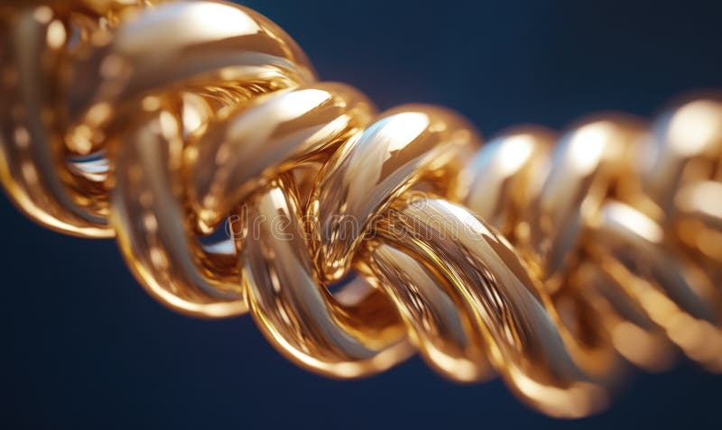 A Gold Chain with a Knot in the Middle Stock Illustration ...