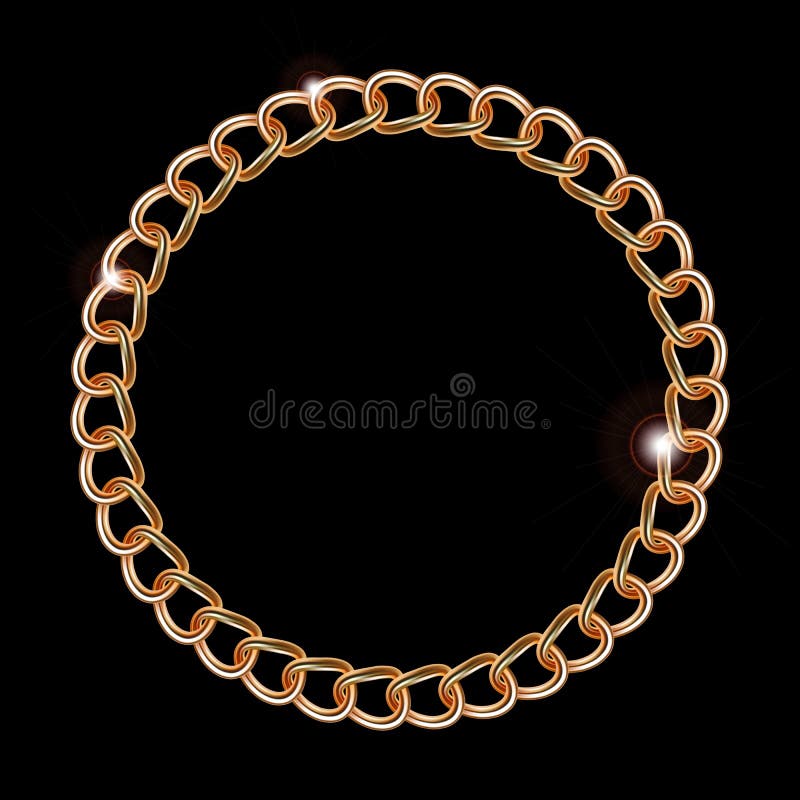 Gold chain stock vector. Illustration of jewelry, precious - 55817186
