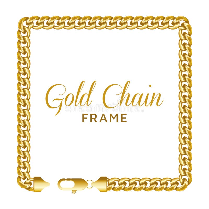 Chain Rectangle Border Frame for Your Design Stock Vector ...