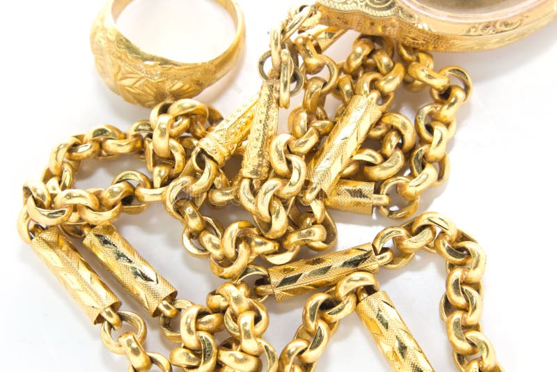 Gold Chain stock image. Image of gold, steel, hooked - 39898887