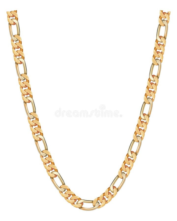 Gold chain stock vector. Illustration of ring, metallic - 246541659